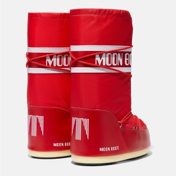 Moon Boot | Shoes | Nwt Icon Red Nylon Moonboots | Poshmark